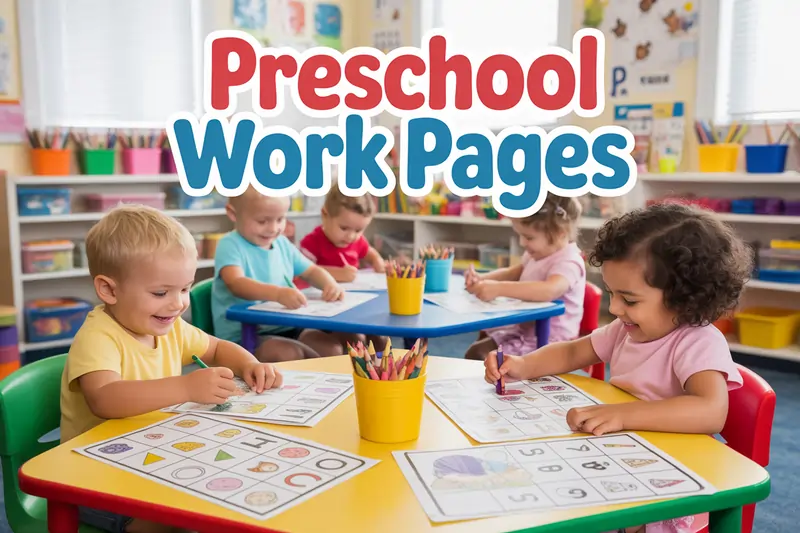 Preschool Work Pages | Kids Free Printable Worksheet 2026