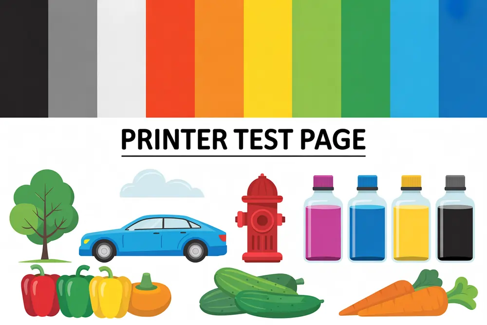 Printer Test Page Online | Colored, Grayscale, CMYK PDF 2025