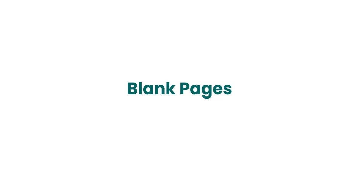 Blank Page: White, Empty Paper, Document, Sheet & PDF 2026